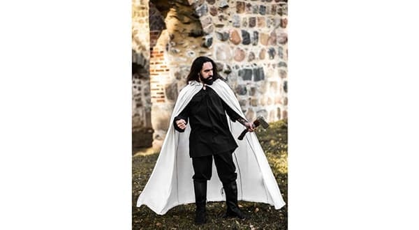 Cotton Cloak: White | Cloaks & Coats | Wyrdraven Cloaks